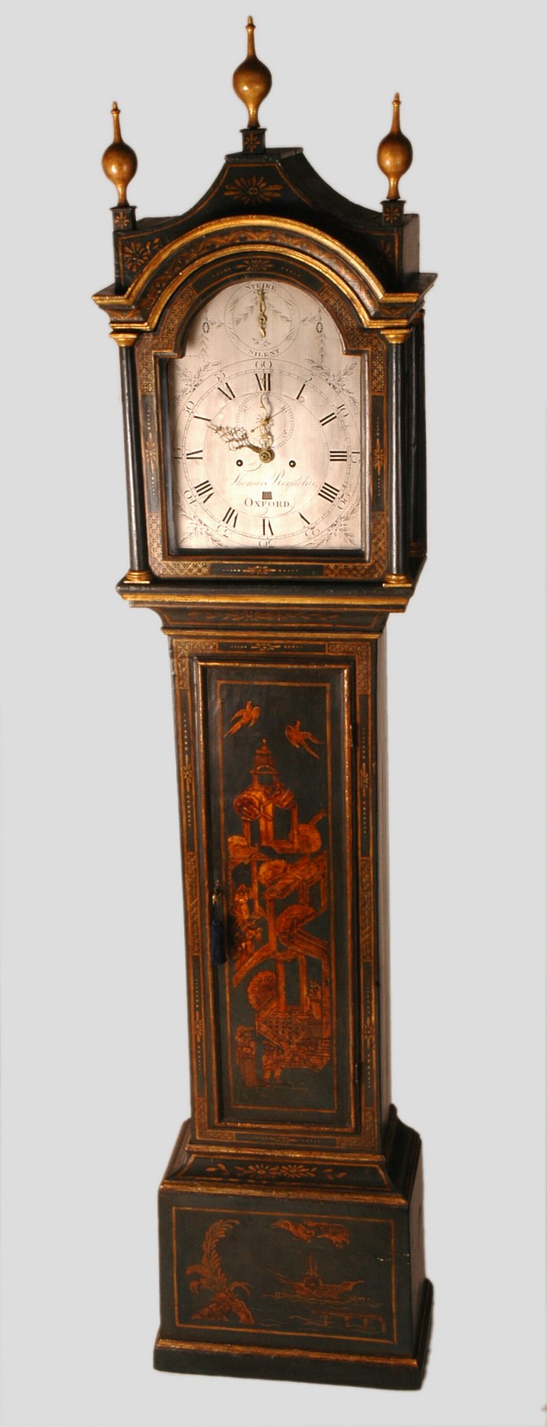 A George III Blue Japanned Tall Case Clock by Thomas Reynolds – Michael ...