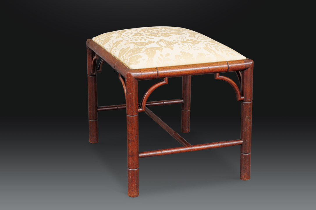 George III Chinese Chippendale Stool, c. 1780 – Michael Pashby Antiques