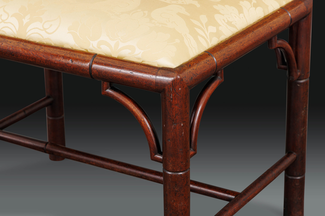 George III Chinese Chippendale Stool, c. 1780 – Michael Pashby Antiques